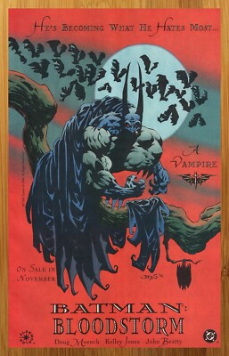 1994 Batman Bloodstorm Vintage Print Ad/Poster DC Vampire Kelley Jones ...