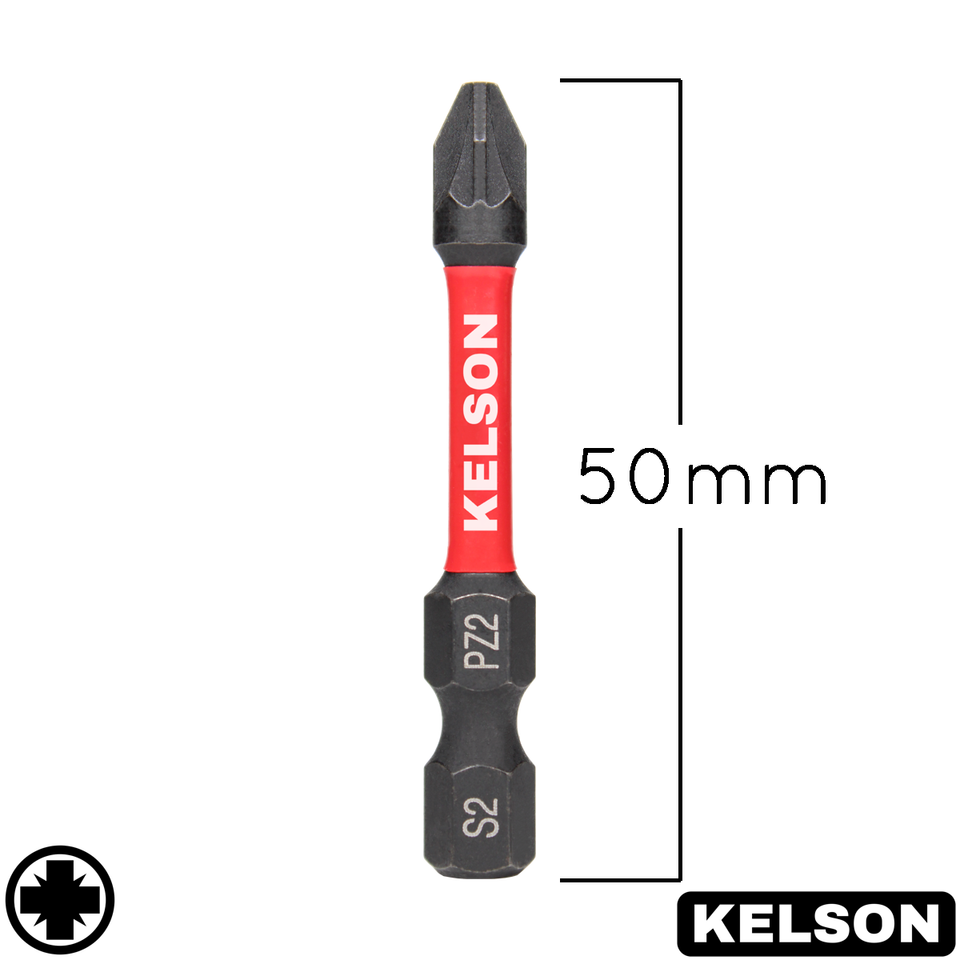 10pcs Pozi, Phillips, Slot 50mm Impact Screwdriver Bit Set Magnetic 1/4 ...