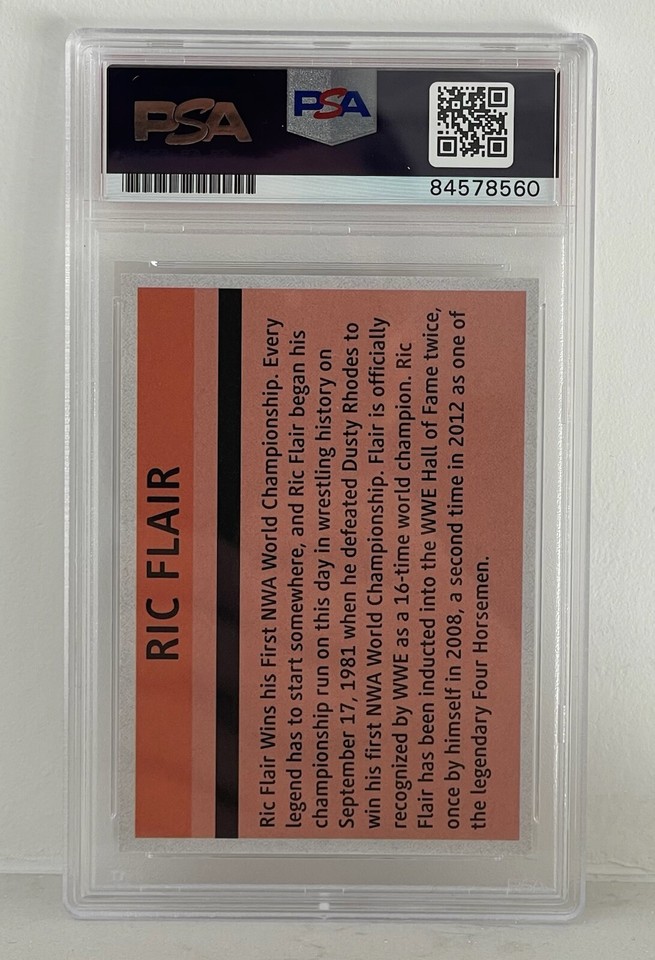 Ric Flair Autographed NWA 1981 Set Trading Card PSA/DNA GEM MINT 10 ...