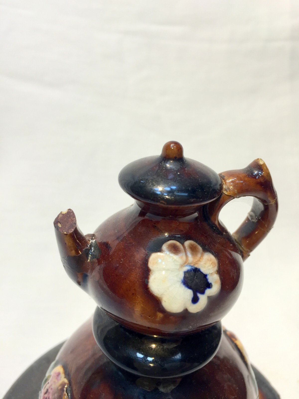 WILLIAM MASON MEASHAM WARE (MOTTOWARE) RARE LARGE SIZE TEA POT-PRESENT ...