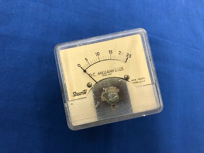 Vintage Shurite 850 Milliamperes Panel Meter Replacement Part 0-25 (#28 ...
