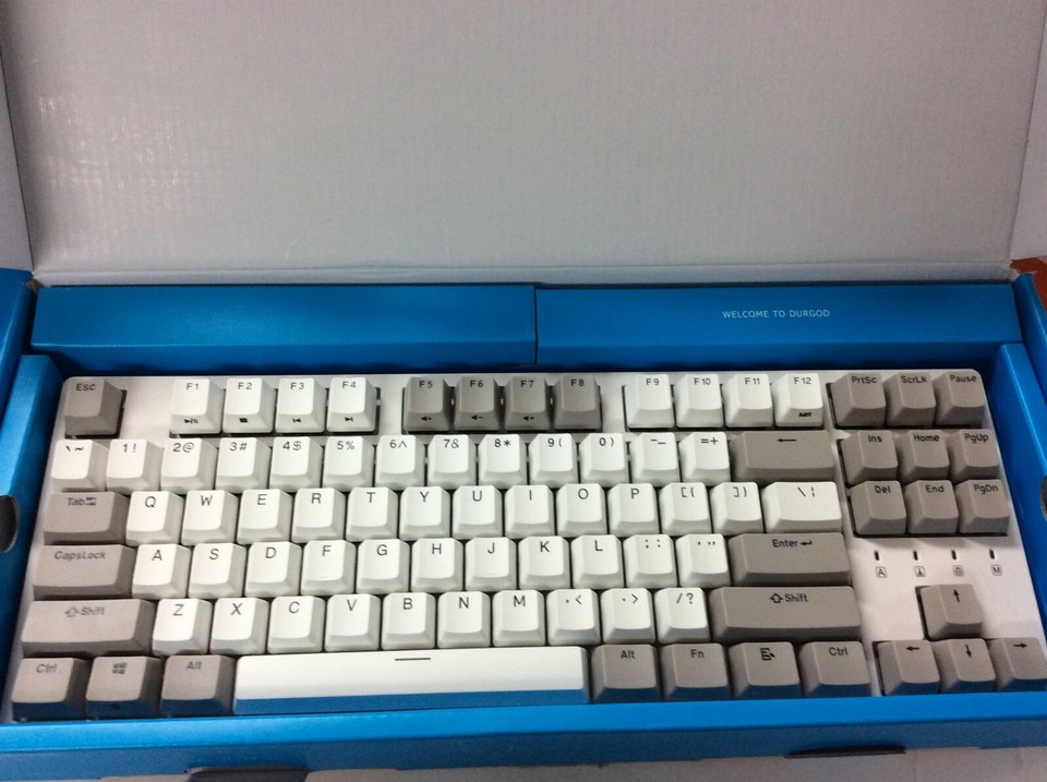 Durgod Taurus K320 Mechanical Gaming Keyboard - Space Gray & White ...