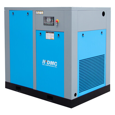 75 HP 230V 3Ph Rotary Screw Air Compressor 350 CFM 150Psi Air-cooled ...