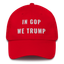 IN GOP WE TRUMP embroidered Text MAGA RED Hat USA Republican Campaign ...