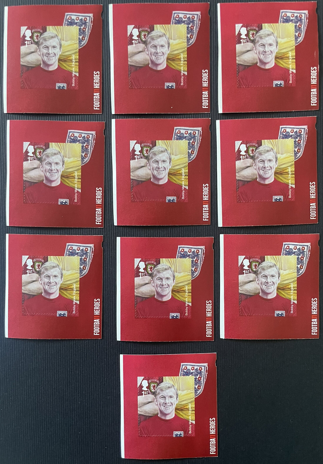 Bobby Moore West Ham United 1st Class Stamps X 10 Mint | eBay