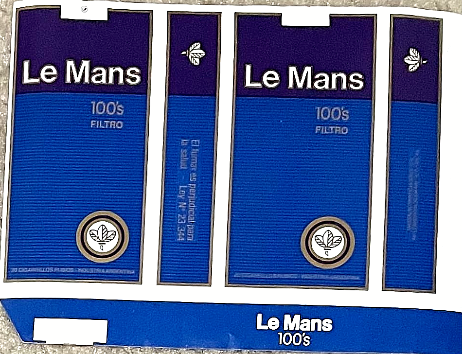 Vintage Cigarette Collection - Le Mans 100s - Argentina 🇦🇷 - 70s ...