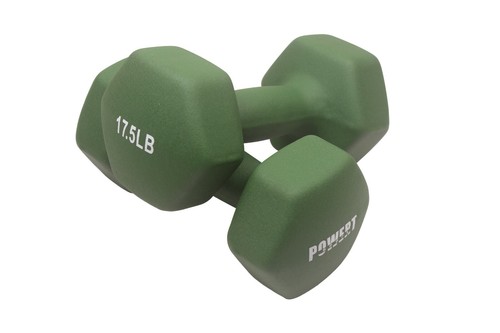 POWERT HEX Neoprene Coated Colorful Dumbbell Weight Lifting Training ...