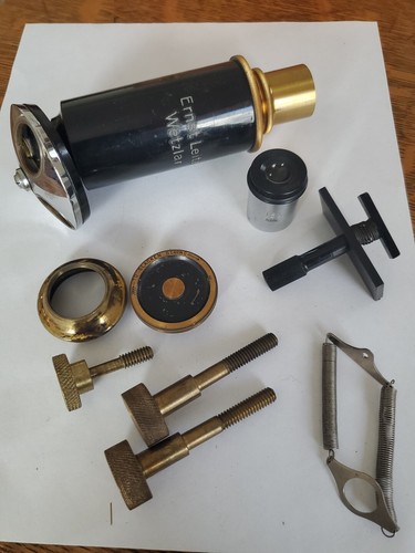 Leitz Vintage Microscope Parts Includes Tubus And Nosepiece | eBay