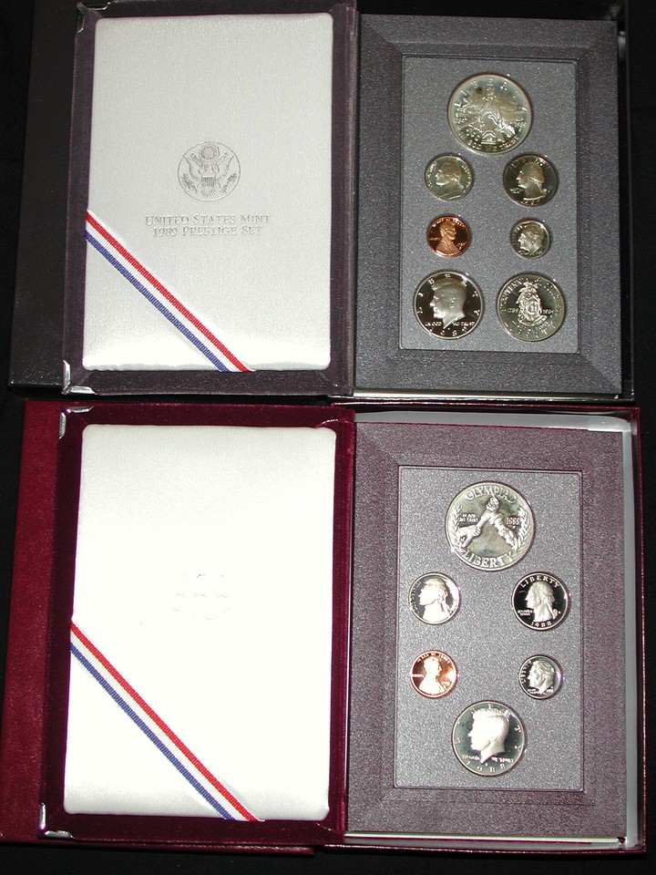 US Mint - Prestige Set lot of 12 with COA -1984, 1987 to 1997 | eBay