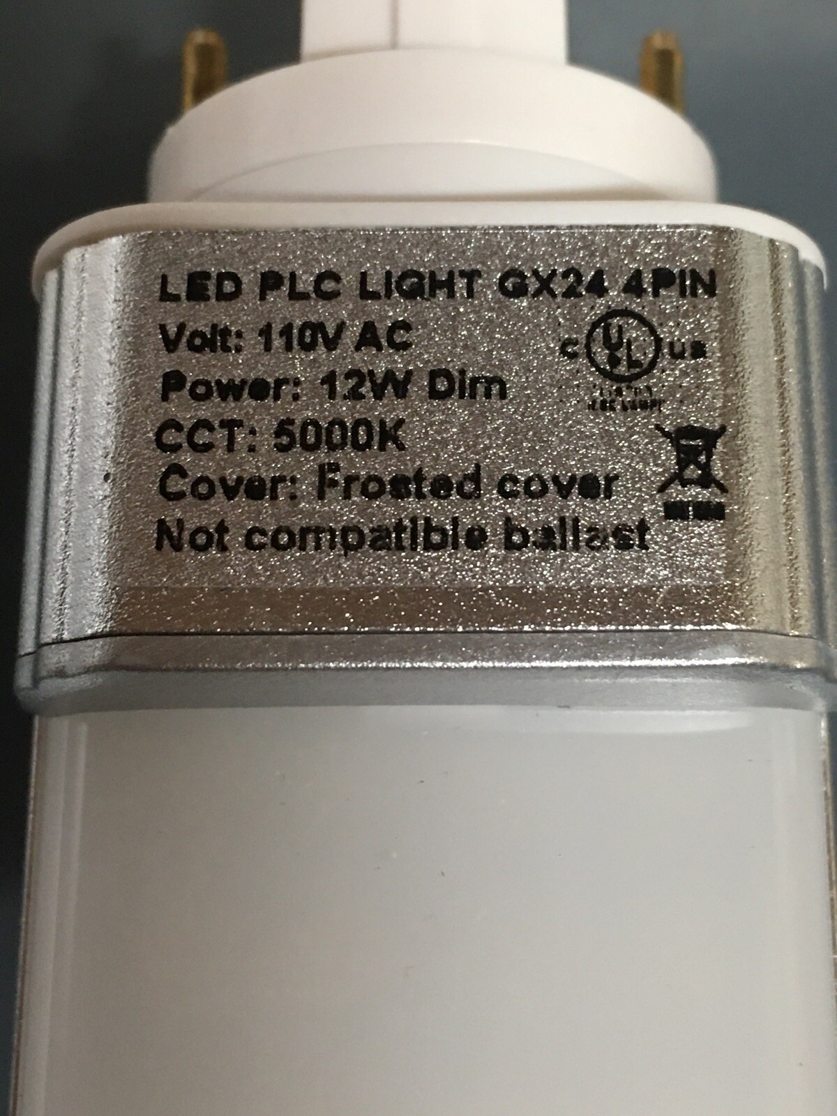 PL LED GX24 4Pin, CH-PL-12W Dimmable frosted Cover Bulb. | eBay