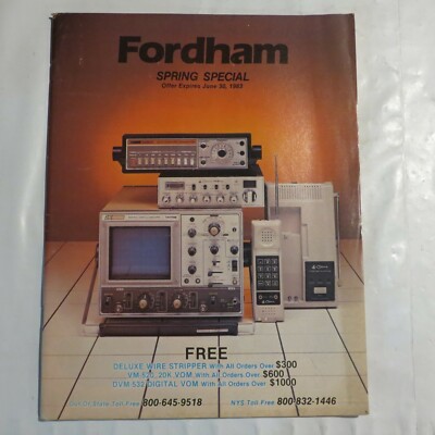 Fordham June 1983 Old Electronics Catalog Radio Phone Monitoring E4 | eBay