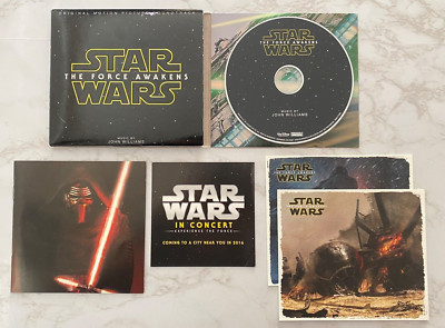 John Williams Star Wars The Force Awakens Soundtrack CD Digipak w/Cards ...