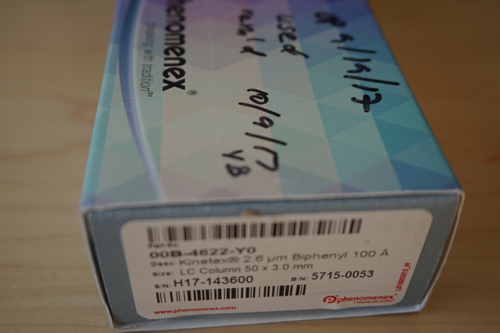 Phenomenex 00B-4622-Y0 Kinetex LC Column 2.6 um Biphenyl 100 A 50 .0mm ...