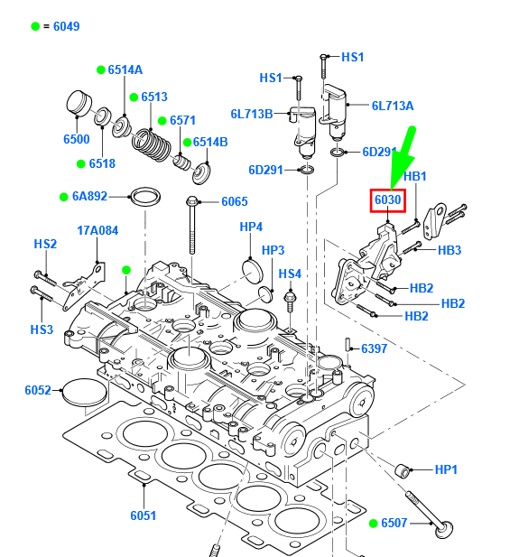 FORD KUGA MK1 C394 Cylinder Head Support 1371835 6M5G-6030-AA NEW ...