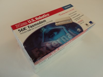 3Com US Robotics 56K Faxmodem External V.90 x2 Easy to Install and Use ...