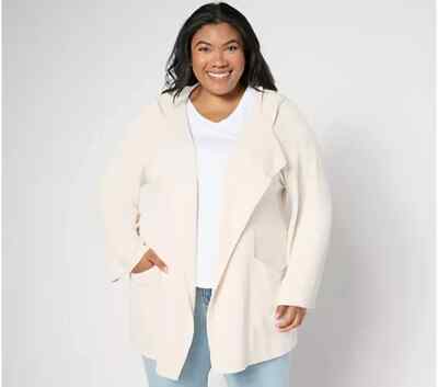 Barefoot Dreams CozyChic Lite Open Front Cardigan Sand Dune,X-Large ...