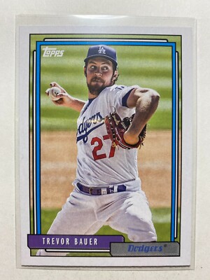 Trevor Bauer 2021 1992 Topps Redux #T92-23 Los Angeles Dodgers Card | eBay