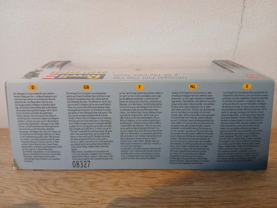 Revell Model Racing Uniroyal Fun Cup Car #98 The Cats Team 1:32 08327 ...