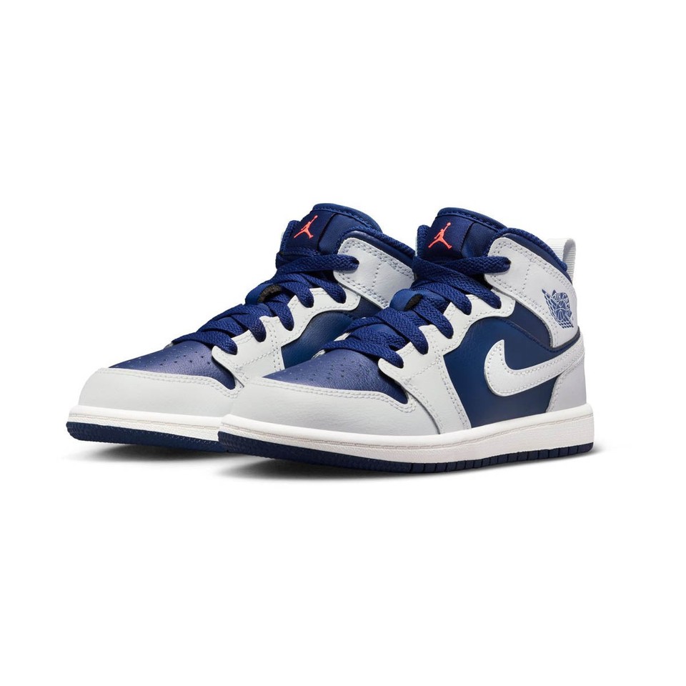 PRE SCHOOL JORDAN 1 MID_BLUE VOID/PURE PLATINUM-SUMMIT WHITE DQ8424-403 ...