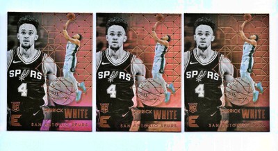 2017-18 Panini Essentials #103 Derrick White Rookie RC Spurs **LOT OF 3 ...