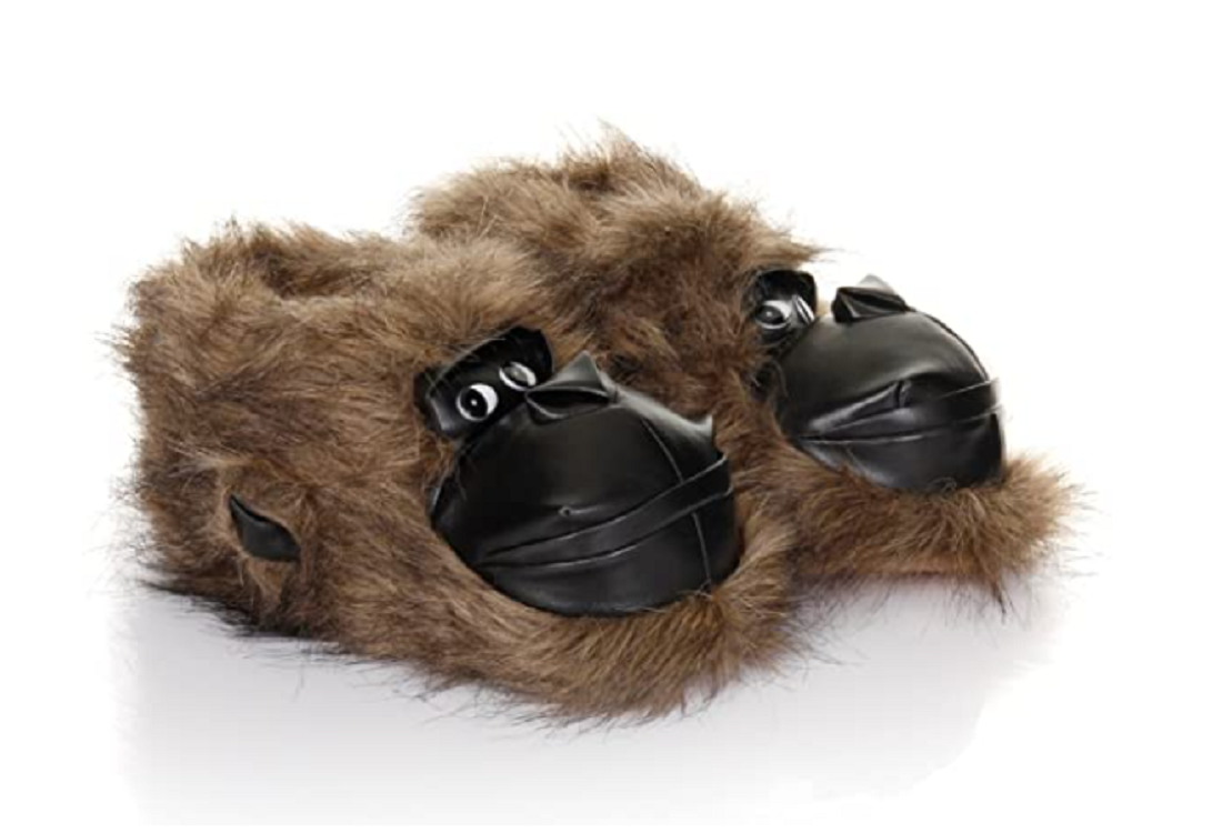 New Mens Boys Ladies Girls Novelty Plush Slippers Boots Gorilla Gift | eBay