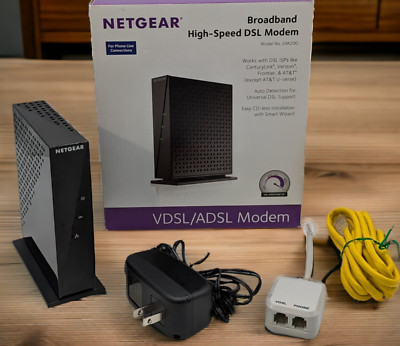 NETGEAR DM200-100NAS DSL VDSL/ADSL High-Speed Broadband Modem WORKS ...