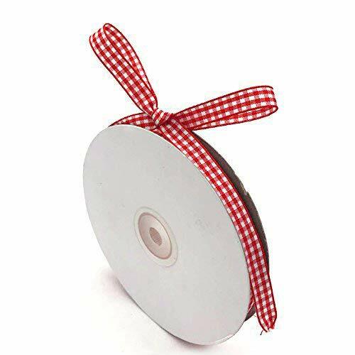 NEW Red Gingham Ribbon, 3/8" x 50Yd Picnic Craft Ribbon Red Ribbons | eBay