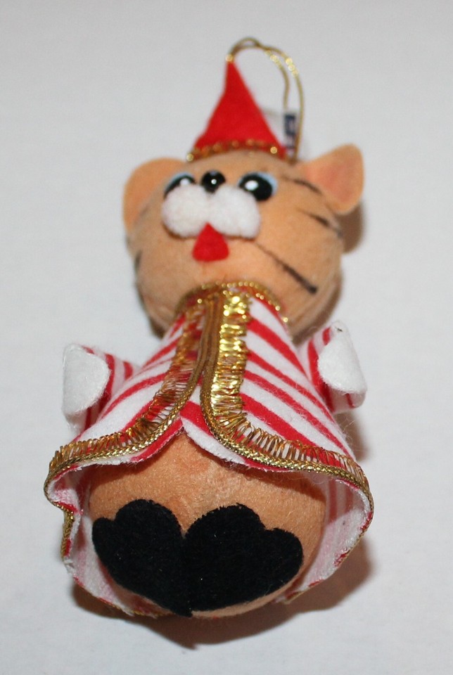 Rare Vintage Tiger Felt Styrofoam 5" Christmas Ornament Made in Japan ...