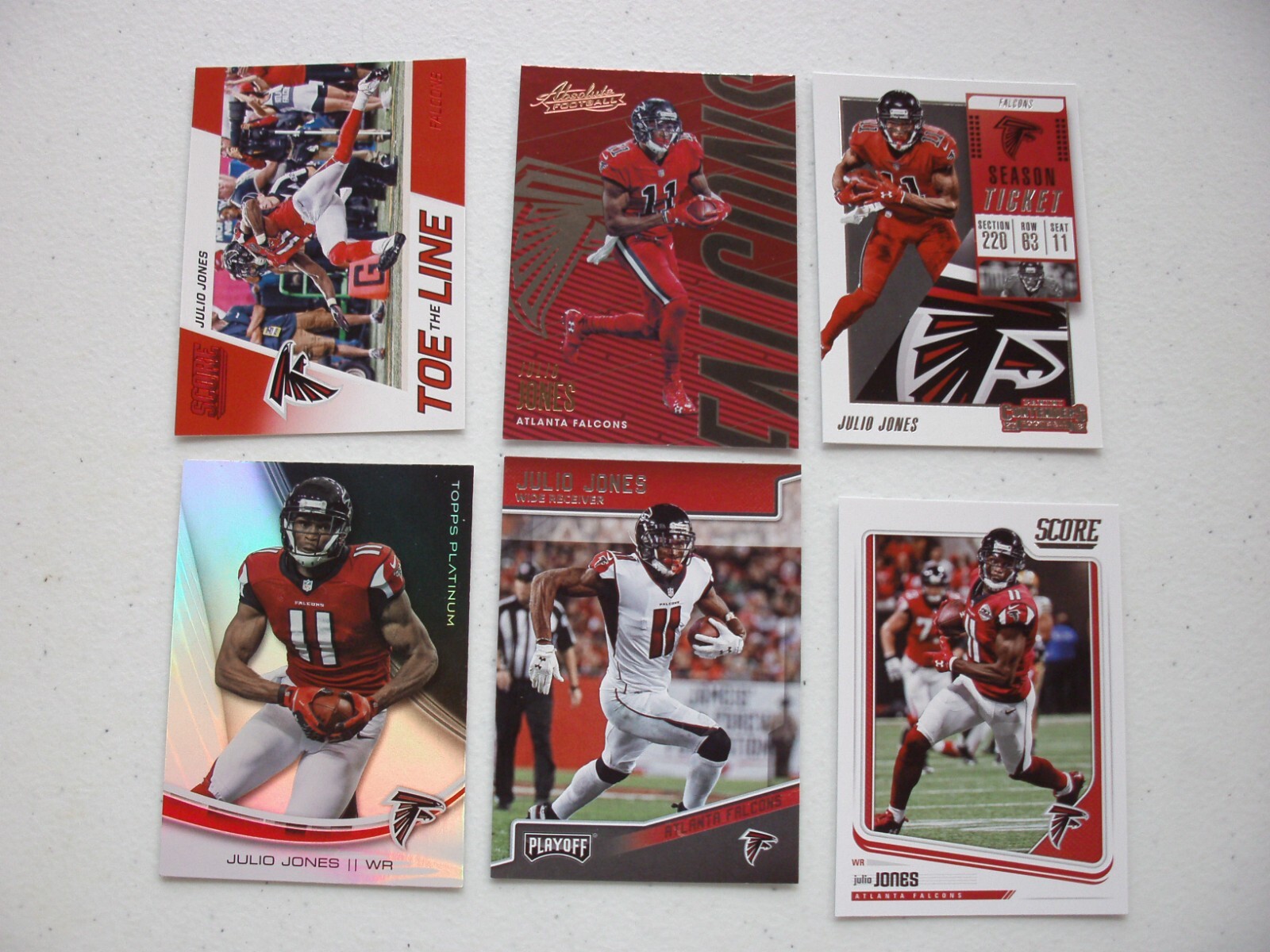 LOT OF 6 JULIO JONES CARDS | eBay
