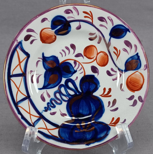 Gaudy Dutch Gaudy Welsh Oyster Pattern Pink Luster 5 3/8 Inch Plate C ...