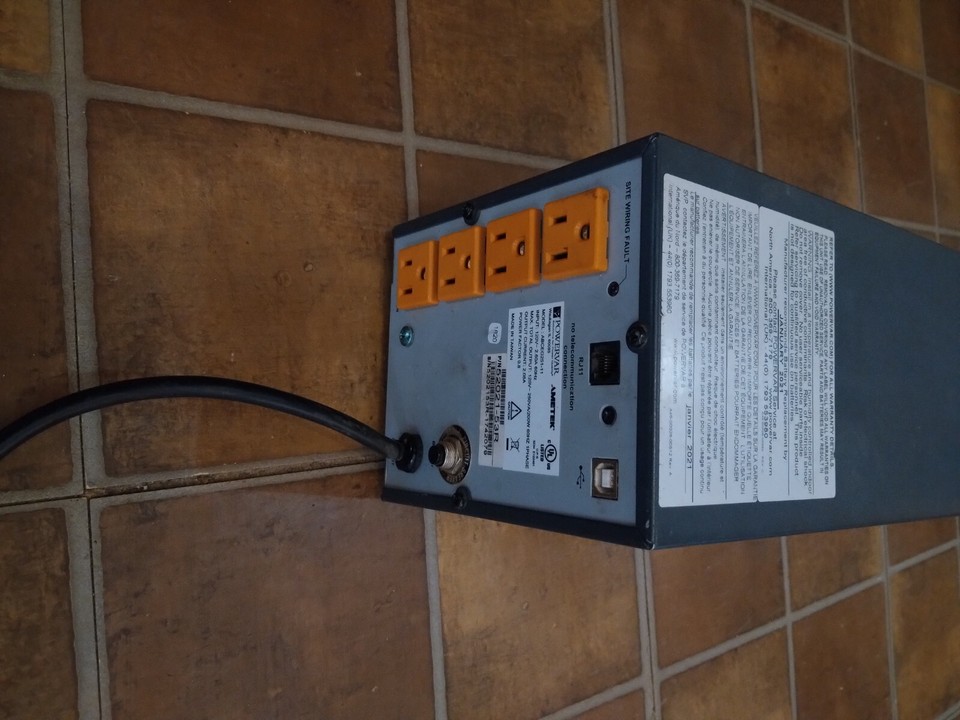 POWERVAR AMETEK ABCEG251-11 Uninterruptible Power Supply UPS Battery ...