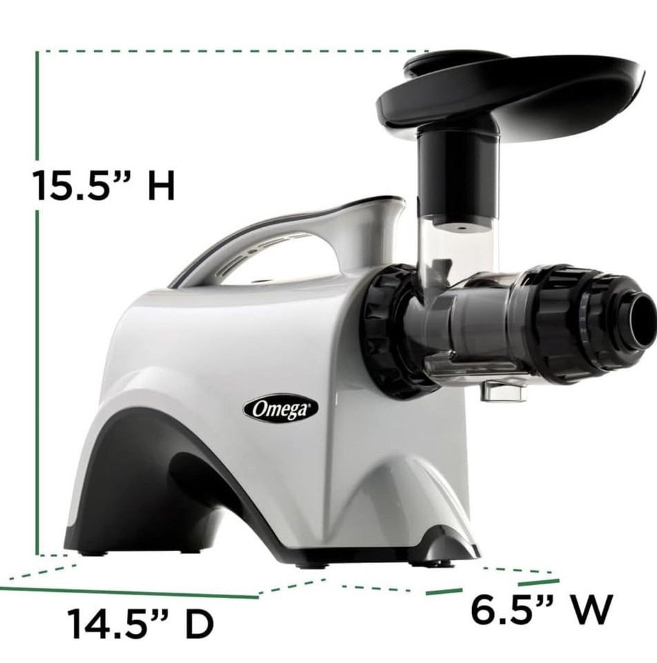 OMEGA MM900HDS Low Speed Masticating Celery Juicer - Silver ...