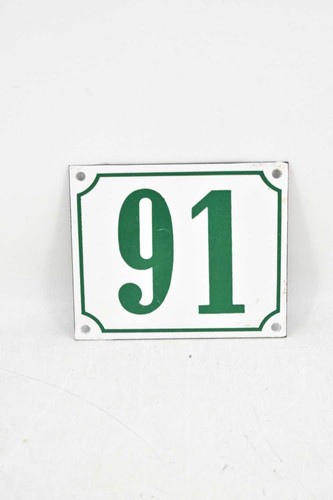 House Number Enamel Sign Number 91 - 12X10 Cm | eBay