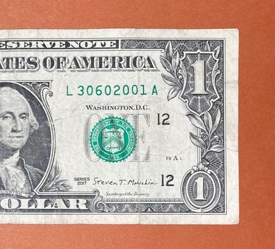 March 6, 2001 (L 30602001 A) Birthday Note $1 One Dollar Bill (3_/6 ...