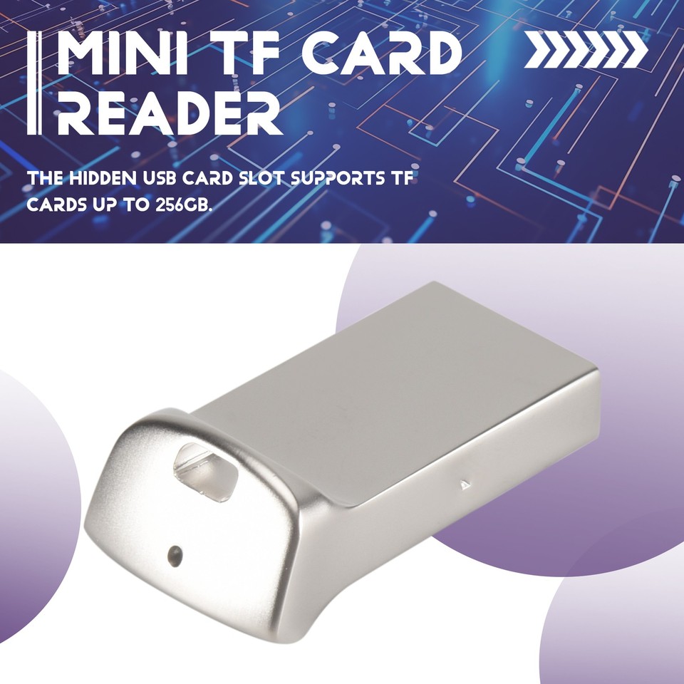 1 Pcs TF Card Memory Reader Adapter with LED Indicator for Computer ...