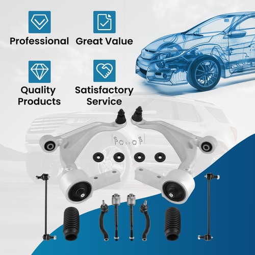 10pcs Front Lower Control Arms Tie Rods Suspension Kit for 2009-2015 ...