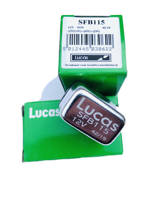 MGB Genuine LUCAS SFB115 35049 8FL 12V MINI 2 PIN FLASHER UNIT GFU2125 ...