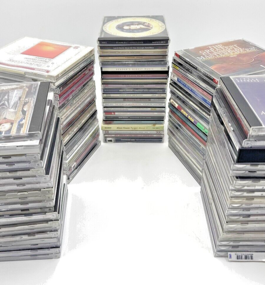 lot of 80 music cds, random mix with original art and good condition ...