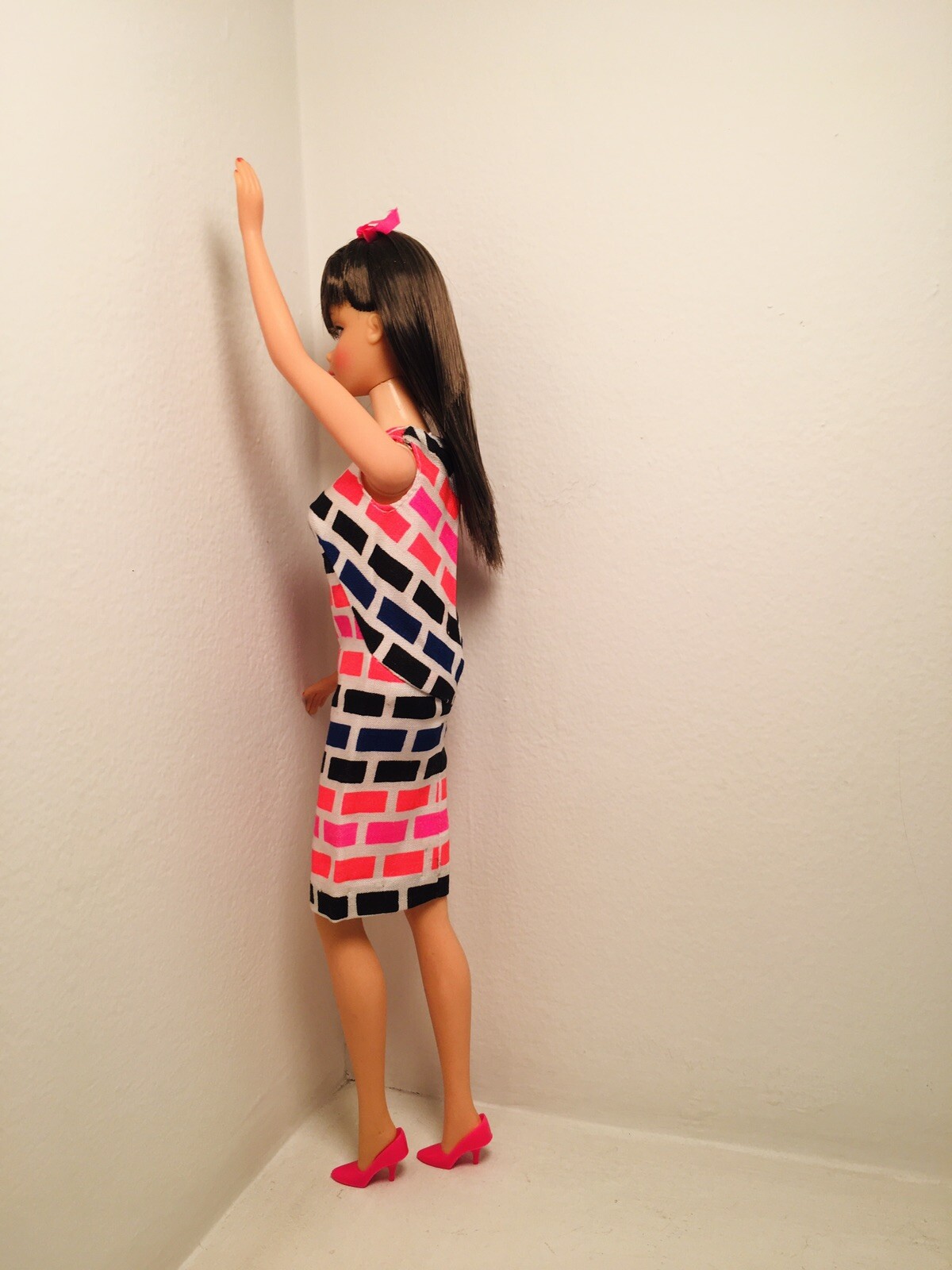 BARBIE Vintage #1686 PRINT A PLENTY MOD TNT Doll OUTFIT 1967 RARE ...