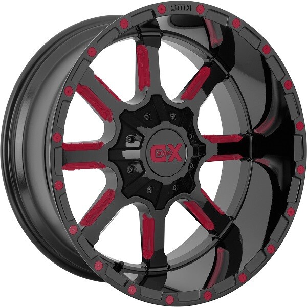 22 RED W/ BLACK WHEELS RIMS XD SIEGE RAM 1500 DODGE 22X10 FUEL TIS 5 ...
