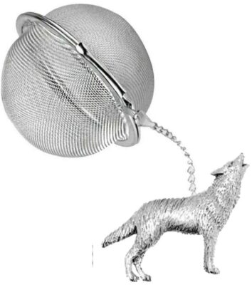 ppa26 Howling Wolf 2 inch Tea Ball Mesh Infuser Stainless Sphere ...