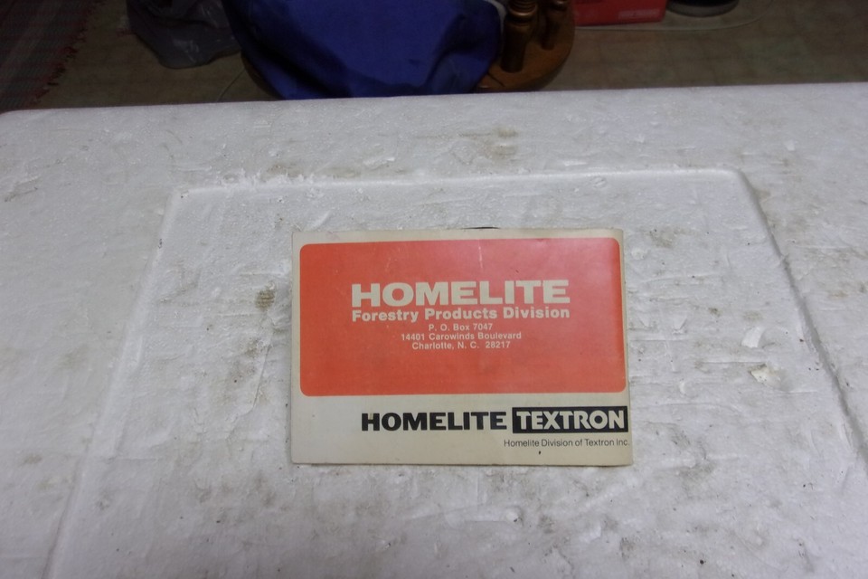 Homelite Chainsaw Manual XL-12 Super XL-AO Super EZ VI-Super Mini XL925 ...