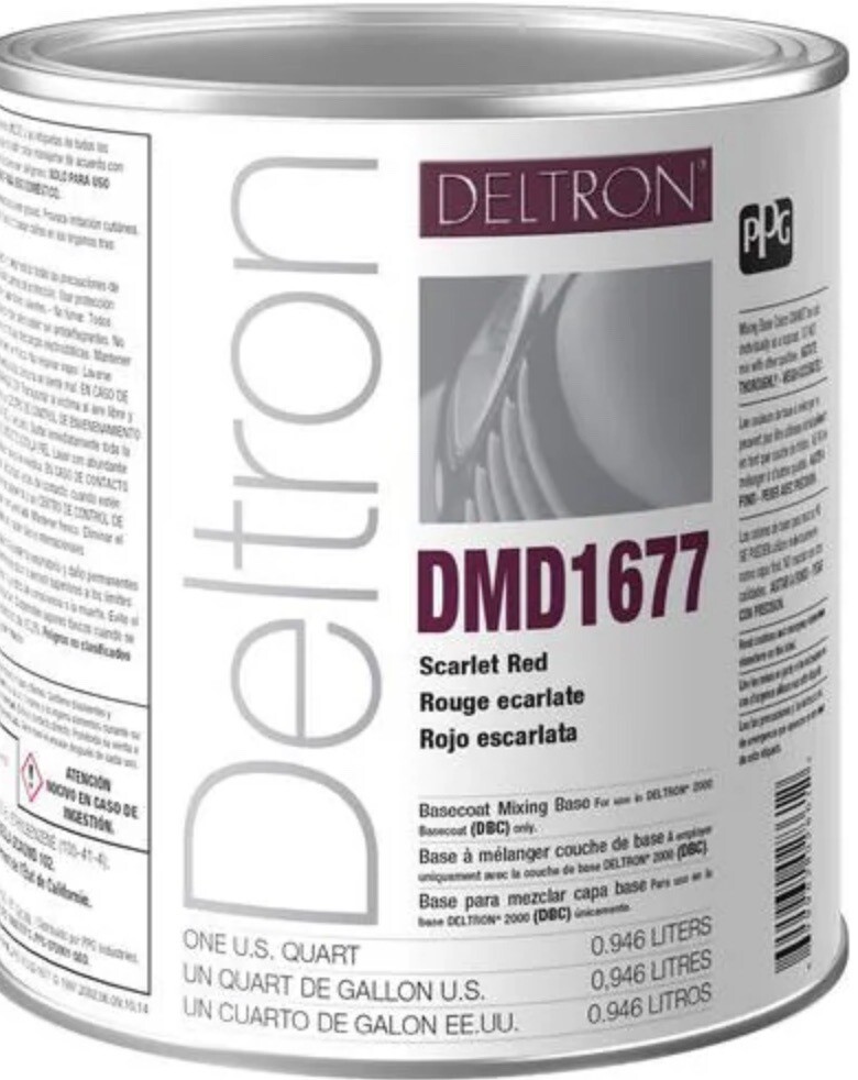 PPG Dmd1677 PPG Refinish Deltron 1 Quart Scarlet Red Free Shipping! | eBay