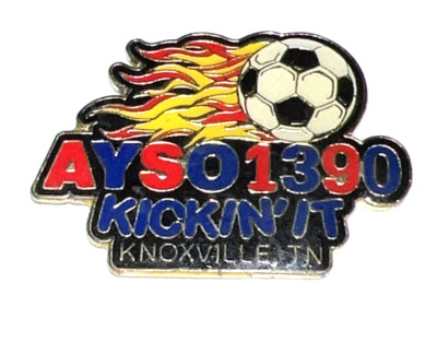 Vintage SOCCER AYSO 1390 Knoxville TN Kickin' It PIN | eBay