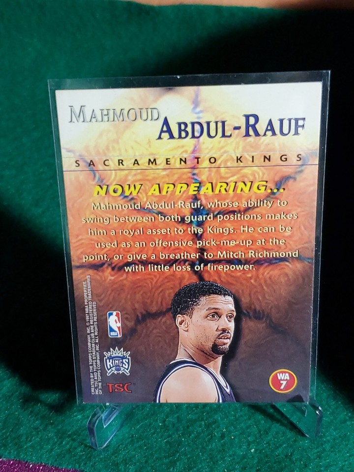 1996 Stadium Club Mahmoud Abdul-Rauf Welcome Addition #WA7 Sacramento Kings | eBay
