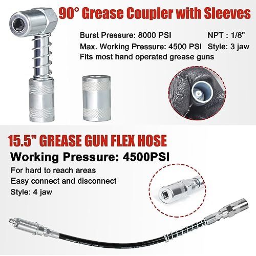 Tool Grease Gun Tip | 9piece Grease Coupler Kit Quick Connect Grease ...