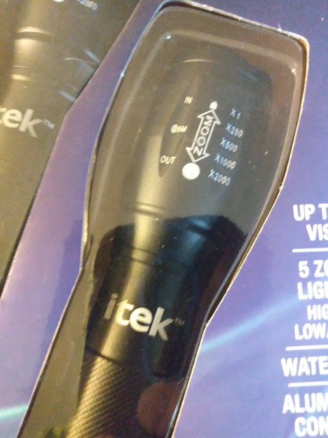 2 Pack iTek Megalight Waterproof 40x LED Compact Tactical Flashlights ...