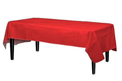 Flannel Backed Vinyl Tablecloths, Solid Color Premium 54 Inch. X 108 ...