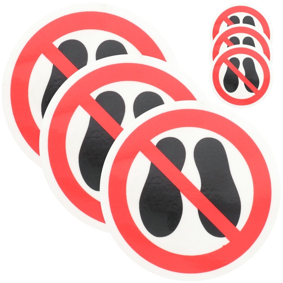 6 PCS Small Do Not Step Sticker Adhesive Warning Decals Funny Stickers ...