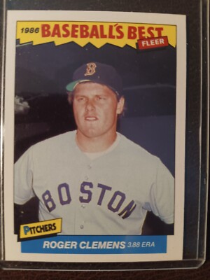 ROGER CLEMENS RED SOX "BASEBALL'S BEST" 1986 FLEER BASEBALL CARD #7 | eBay